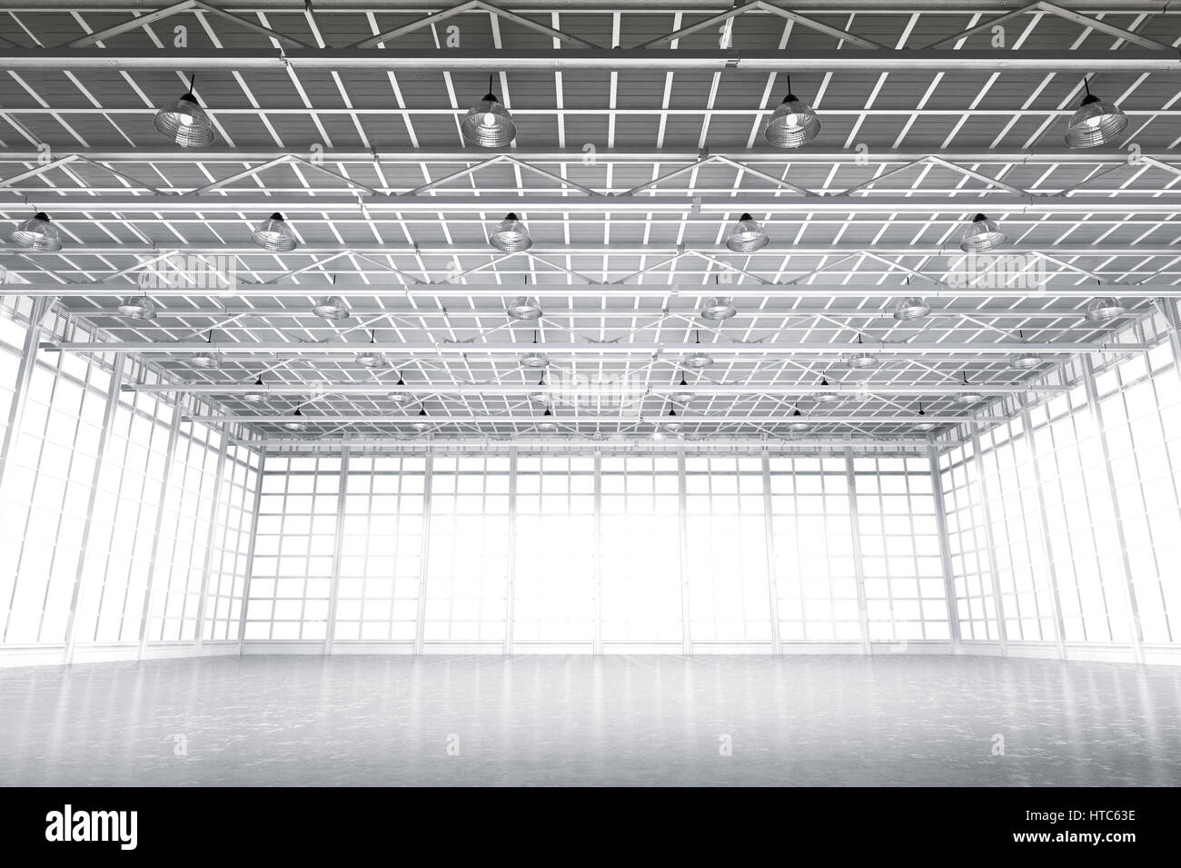 3d rendering interior empty factory Stock Photo - Alamy