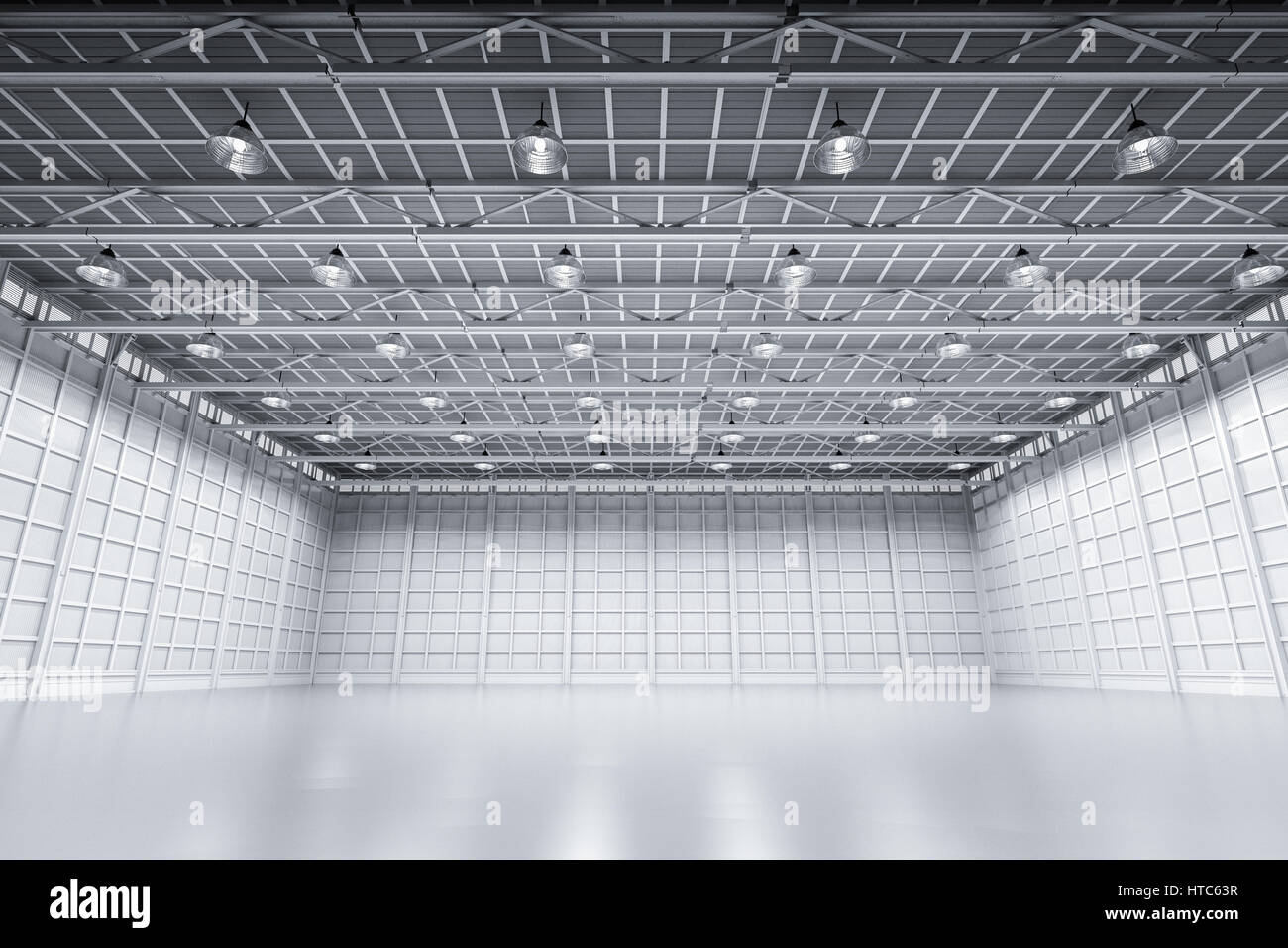 3d rendering interior empty factory Stock Photo - Alamy
