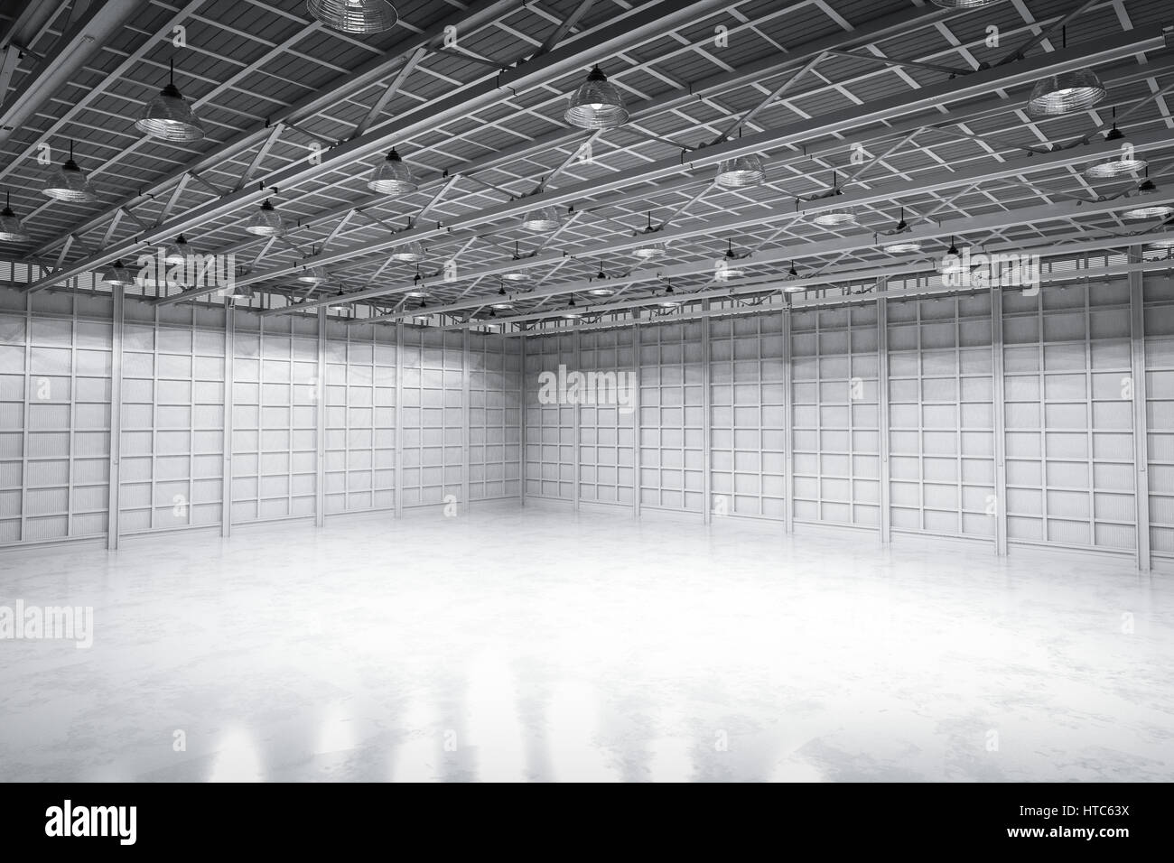 3d rendering interior empty factory Stock Photo - Alamy