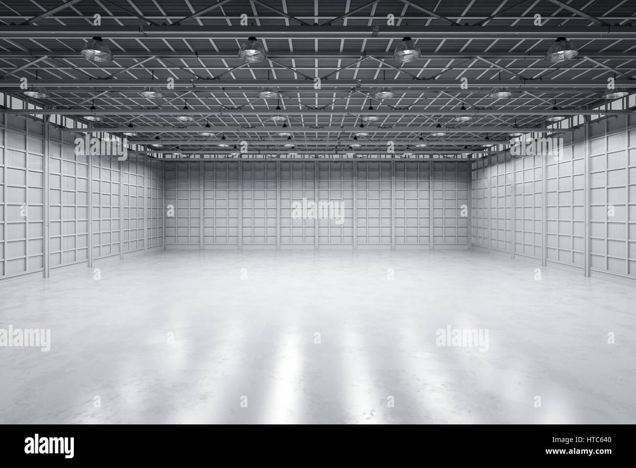 3d rendering interior empty factory Stock Photo - Alamy