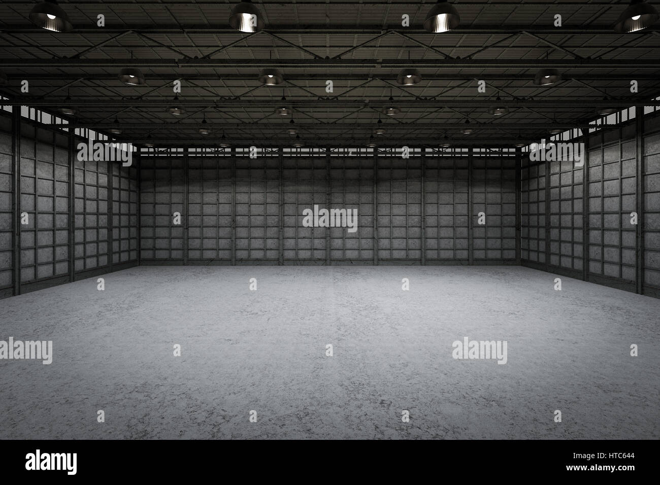 3d rendering interior empty factory Stock Photo - Alamy