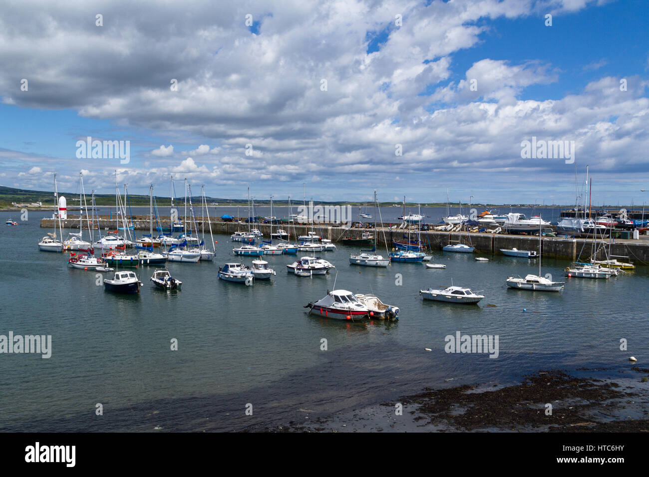 Port St. Mary harbour, (Manx: Purt le Moirrey), Isle of Man, uk Stock ...