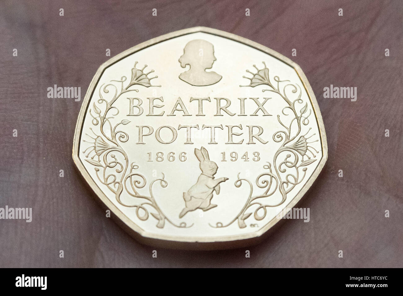 Royal Mint unveils new Beatrix Potter 50p coins. London, UK Stock Photo ... Royal Mint unveils new Beatrix Potter 50p coins. London, UK Stock Photo ...
