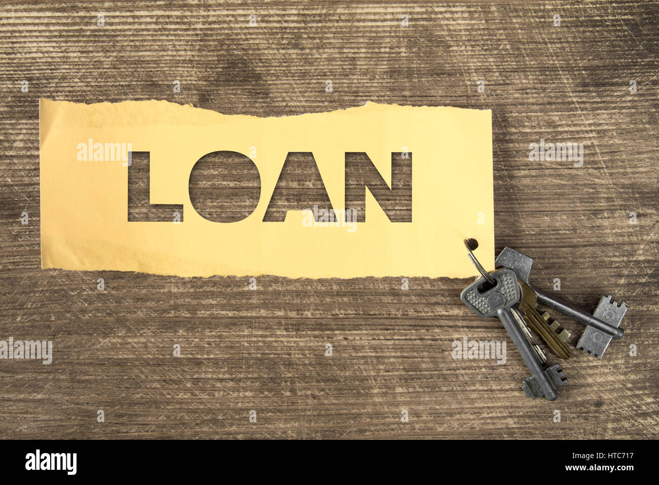 Loan for real estate concept. Keys with lettering LOAN Stock Photo - Alamy