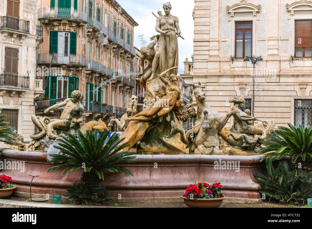 Artemis Fountain (also called Diana Fountain) on Archimedes Square ...