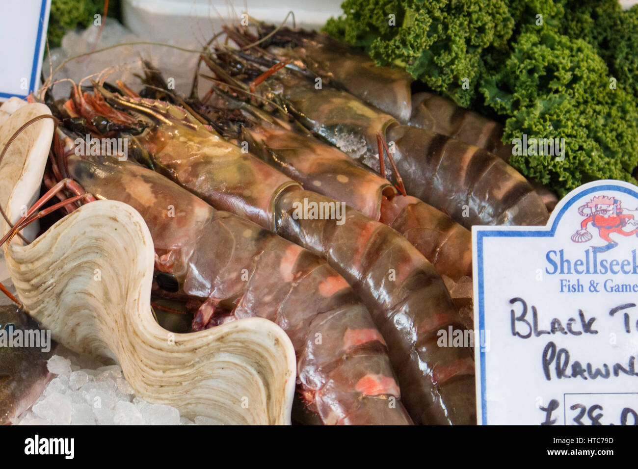 Black tiger prawn in the shell Stock Photo - Alamy