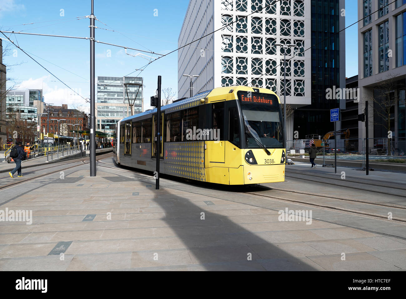 Tram in the City of Manchester Stock Photo - Alamy