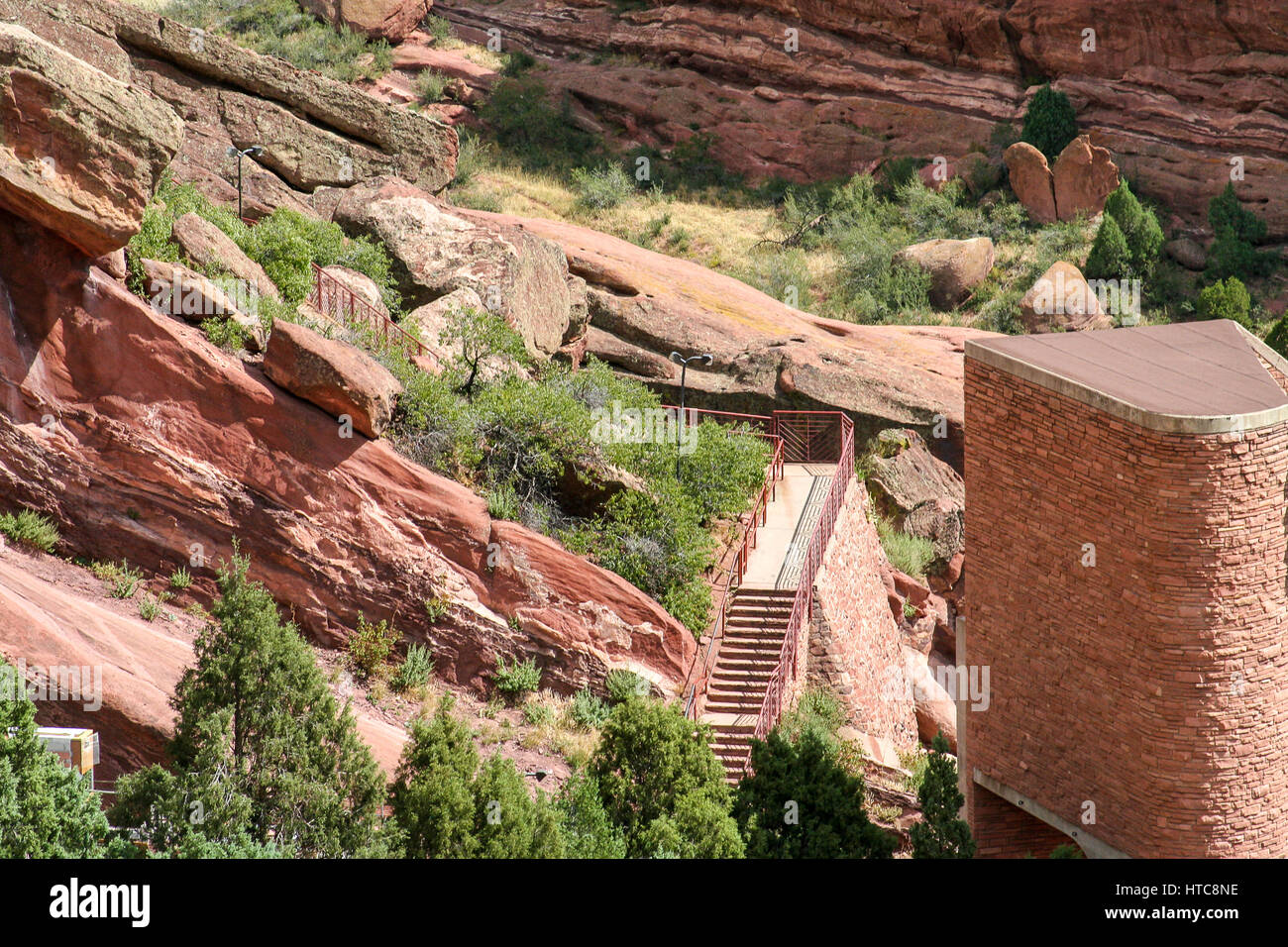 Stairs in the distance at the Red Rocks State Park Stock Photo - Alamy
