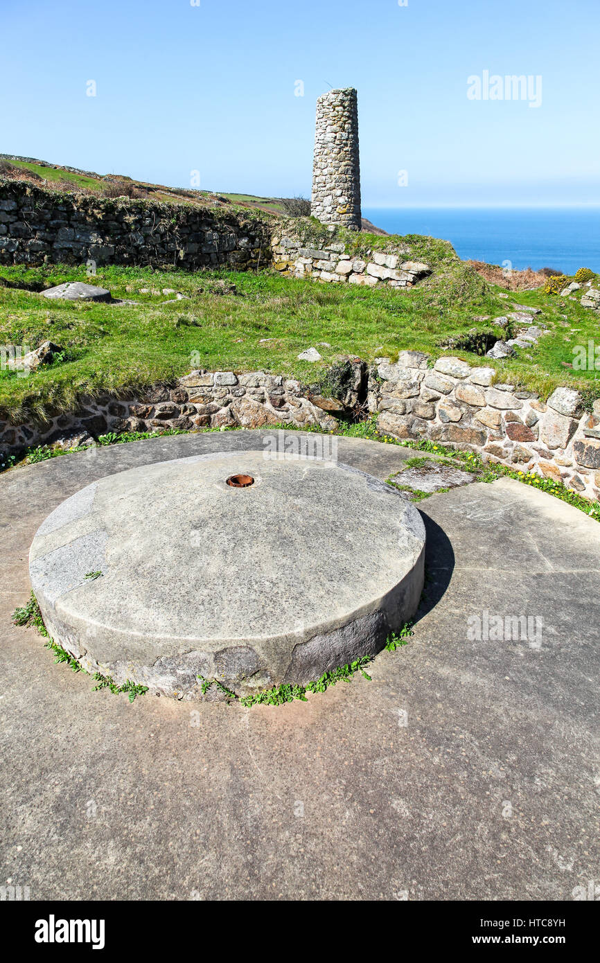 Porthmeor Tin stamps with its well-preserved buddle system of water ...