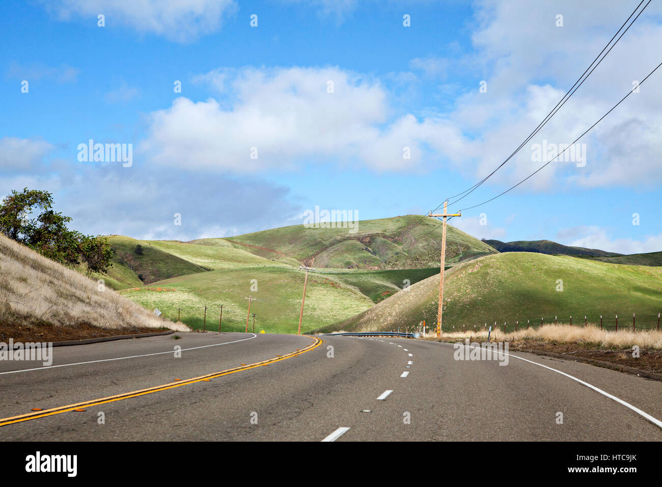 Velvety green hills, Diablo Range, California Stock Photo - Alamy