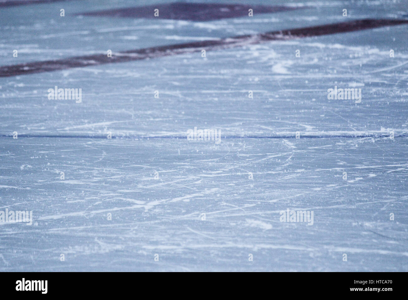 close up of a ice skating scratches Stock Photo - Alamy