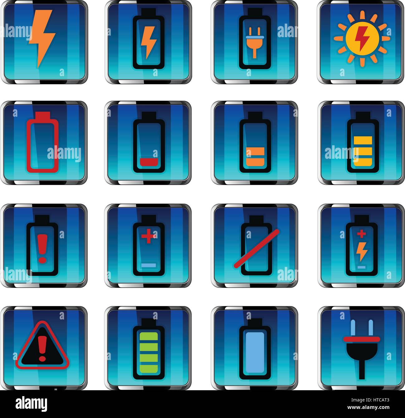 battery web icons for user interface design Stock Vector Image & Art ...