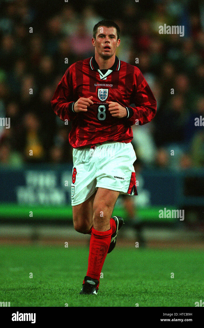 JAMIE CARRAGHER ENGLAND U21 & LIVERPOOL FC. 04 June 1999 Stock Photo ...