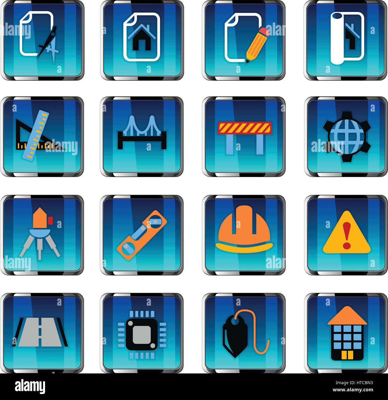engineering web icons for user interface design Stock Vector Image ...