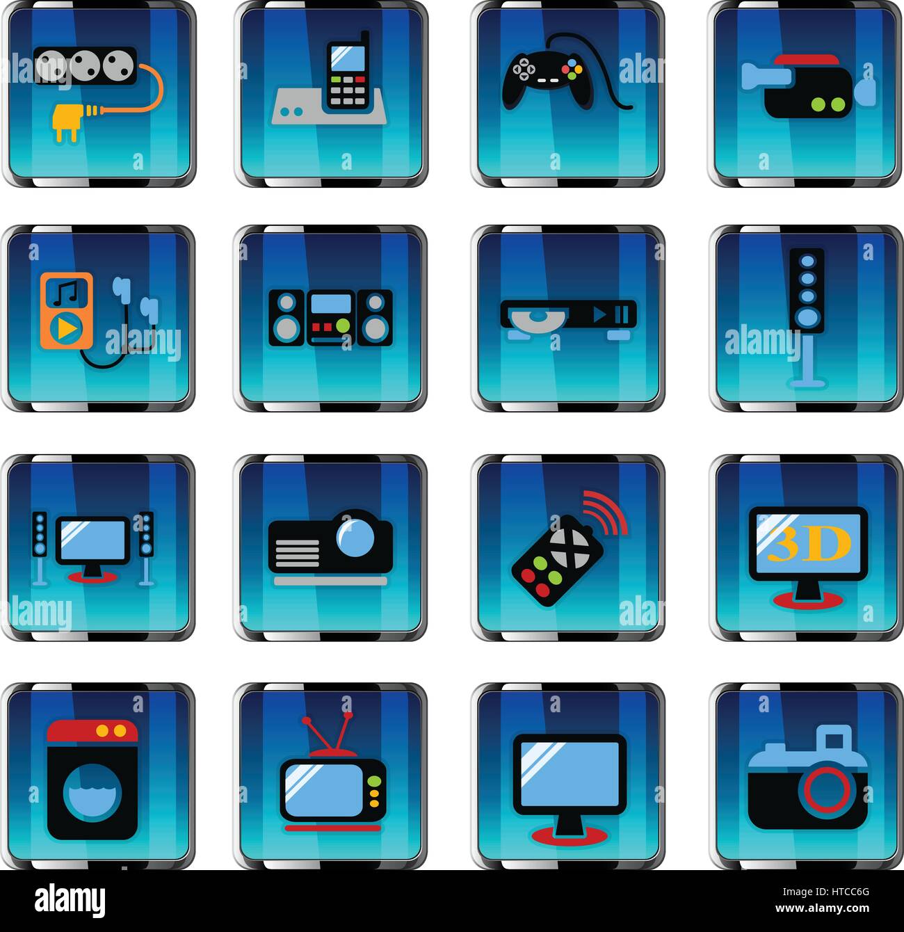 home appliances web icons for user interface design Stock Vector Image ...