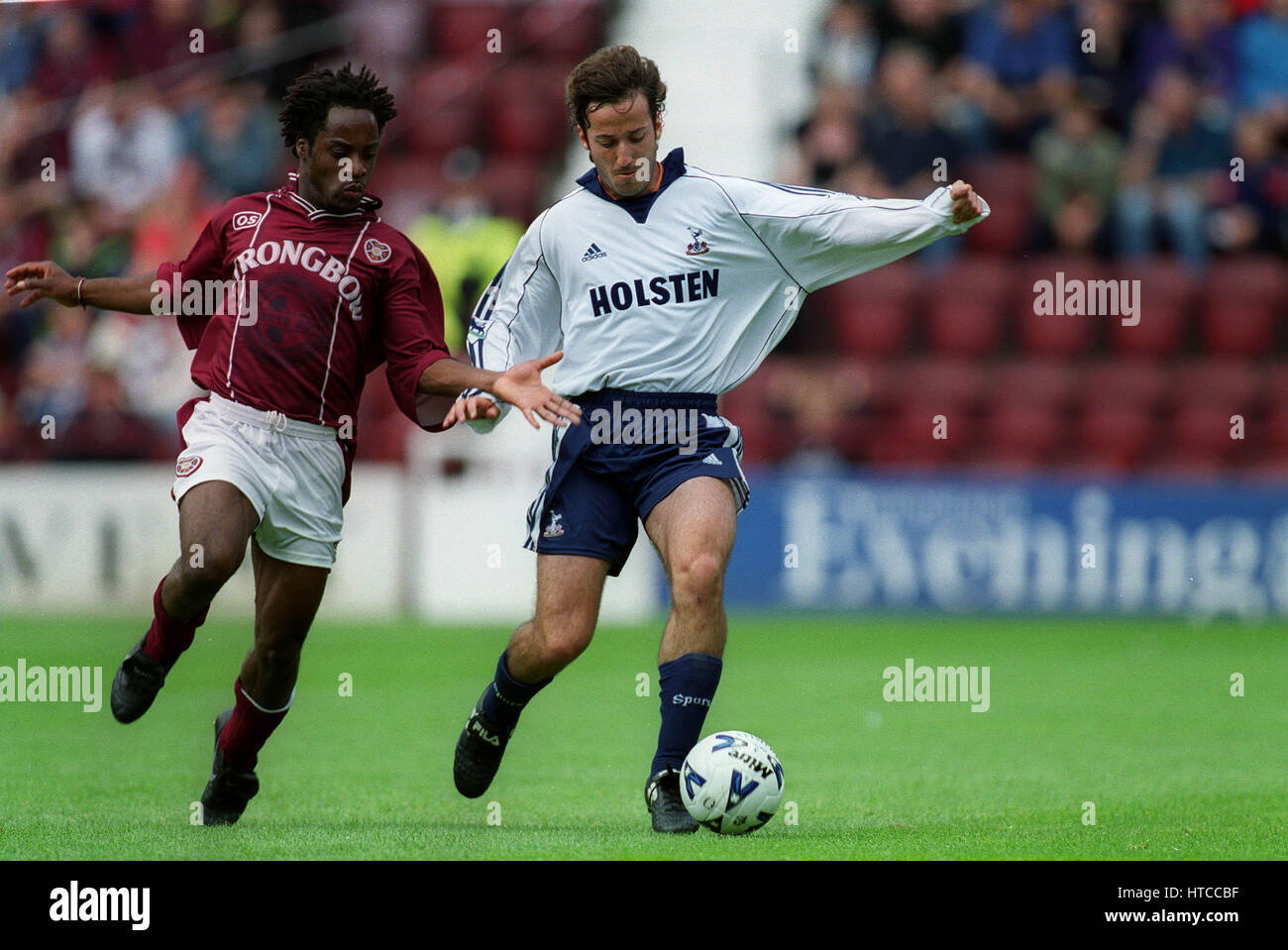 JOSE QUITONGO MAURICIO TARICCO HEARTS V TOTTENHAM HOTSPUR 24 July 1999 ...