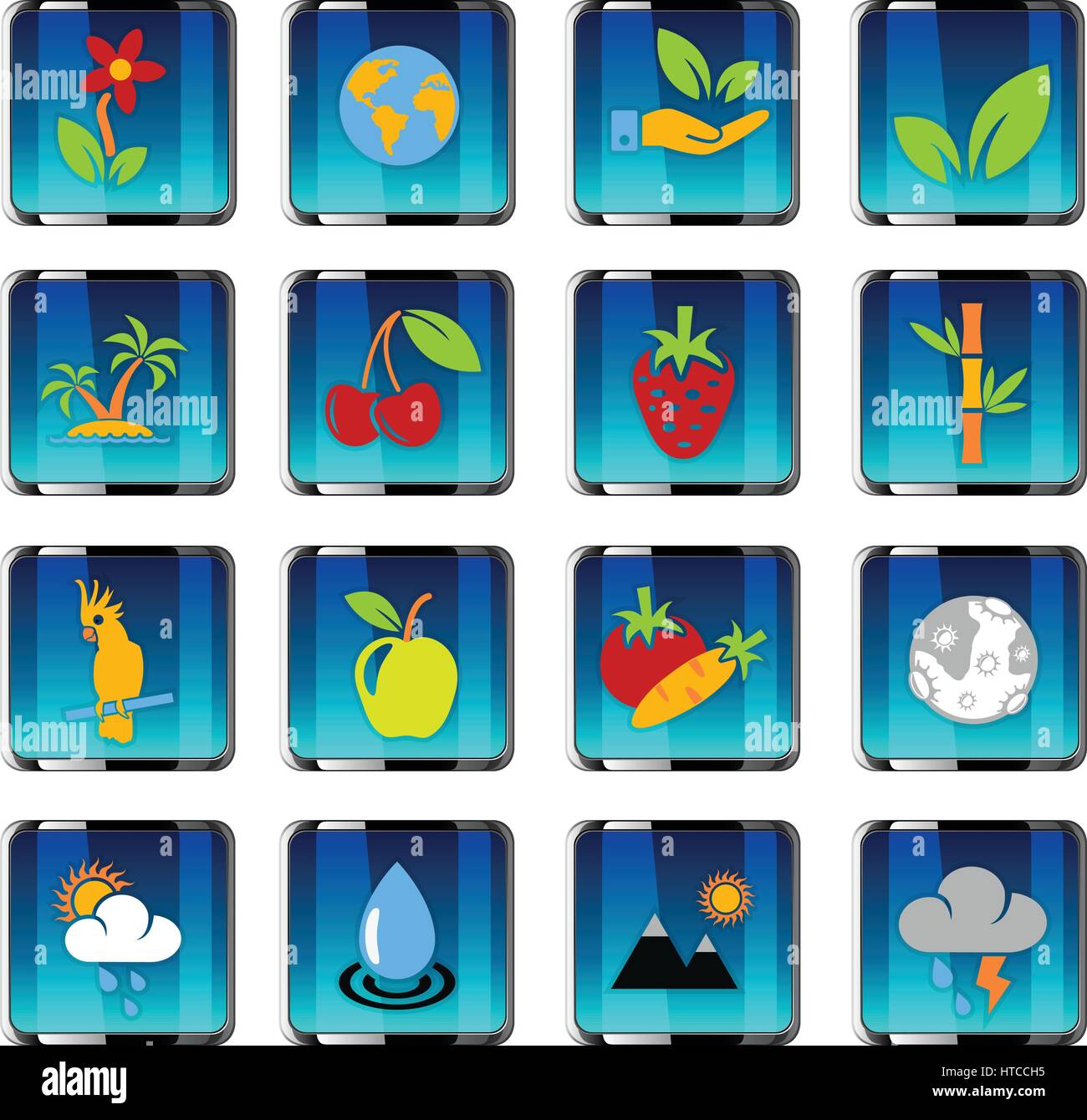 nature web icons for user interface design Stock Vector Image & Art - Alamy