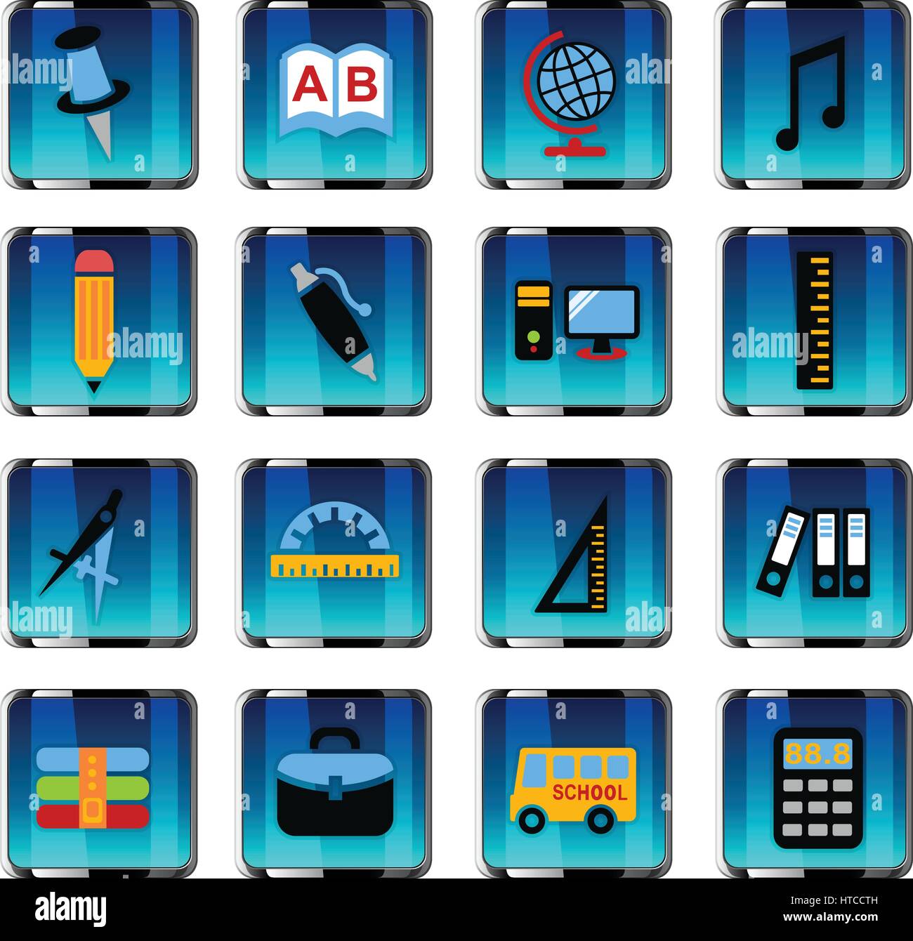 school web icons for user interface design Stock Vector Image & Art - Alamy