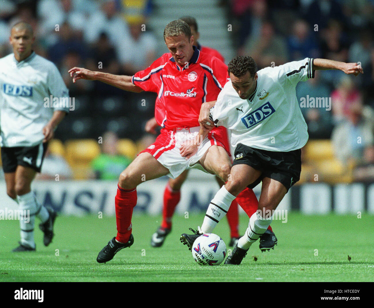 STEVE VICKERS STEFANO ERANIO DERBY V MIDDLESBROUGH 14 August 1999 Stock ...