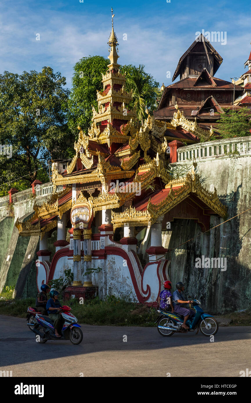 Myanmar (formerly Burma). Mon State. Mawlamyine (Moulmein). Monastery ...