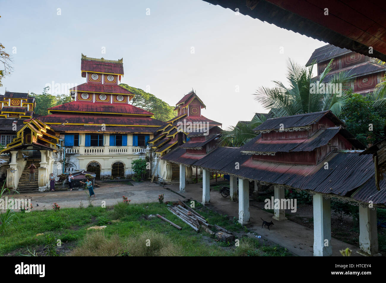 Myanmar (formerly Burma). Mon State. Mawlamyine (Moulmein). Monastery ...