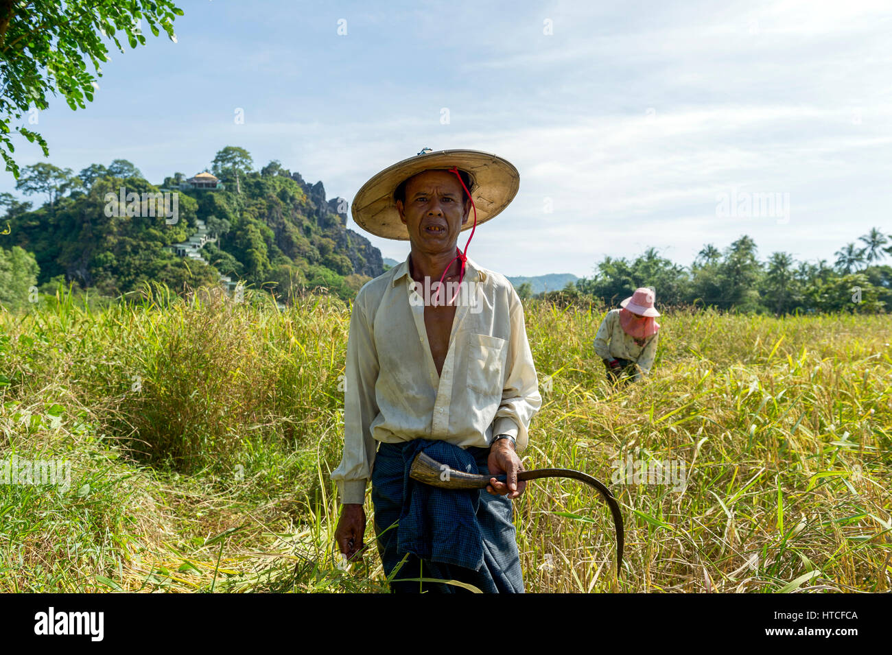 Myanmar (formerly Burma). Mon State. Mawlamyine (Moulmein). Peasant ...