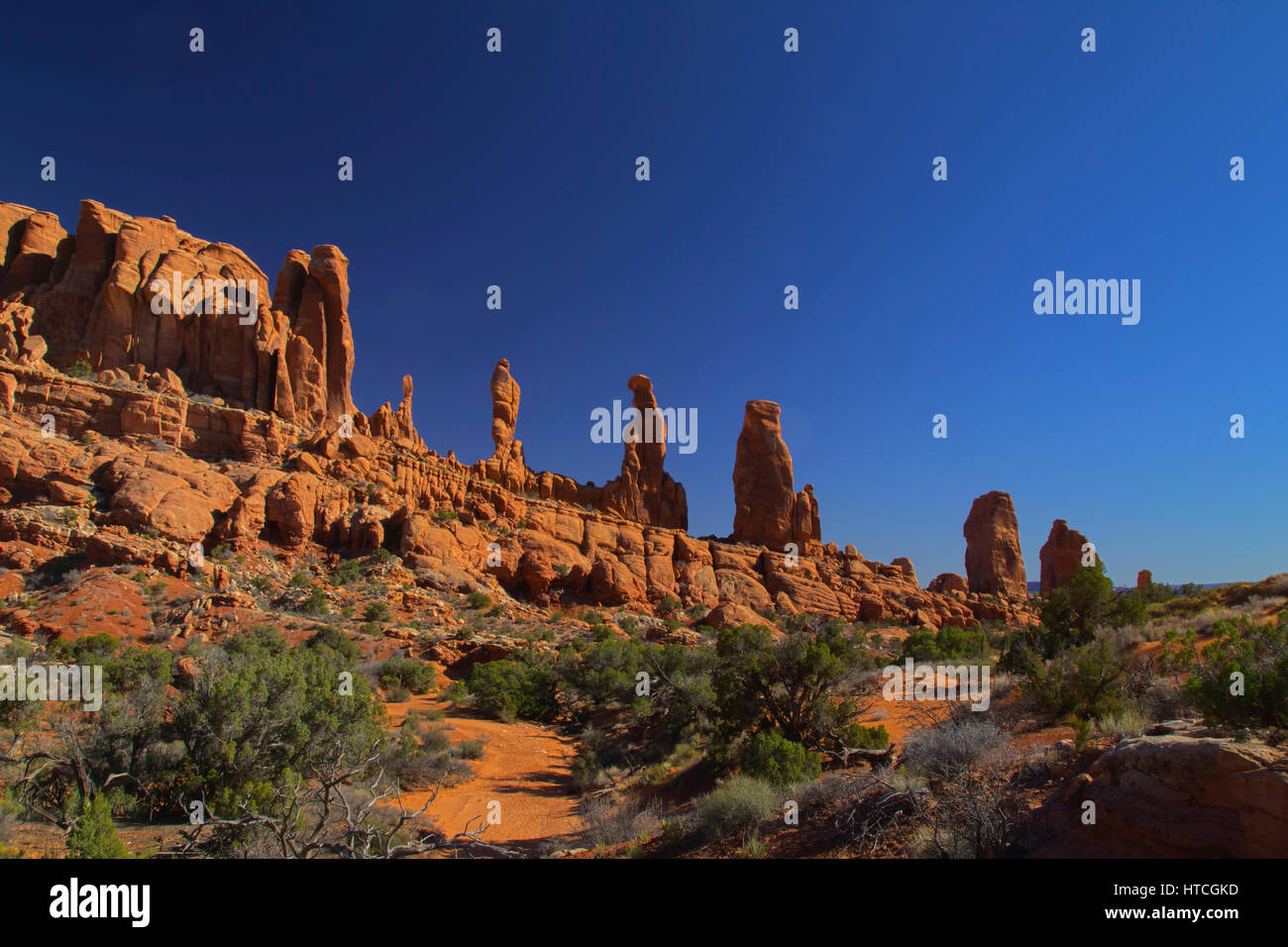 Marching Men rock formation, Arches National Park, UT, USA Stock Photo ...