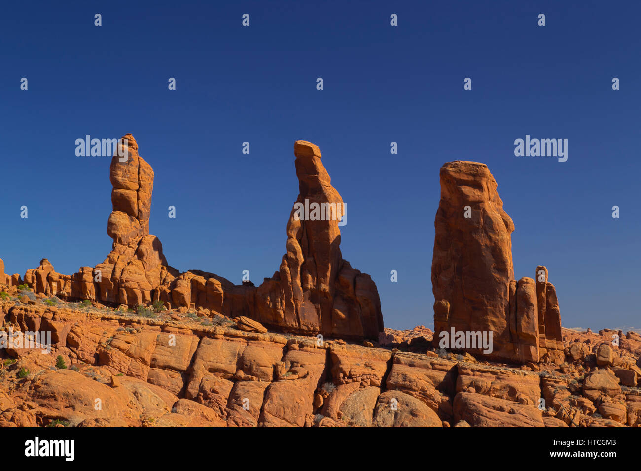 Marching Men rock formation, Arches National Park, UT, USA Stock Photo ...