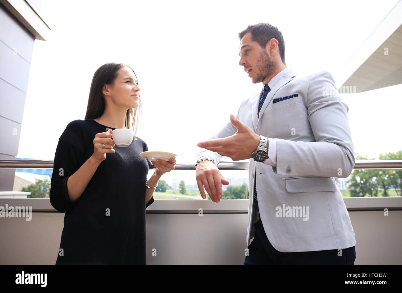Women having tea break at office hi-res stock photography and images ...