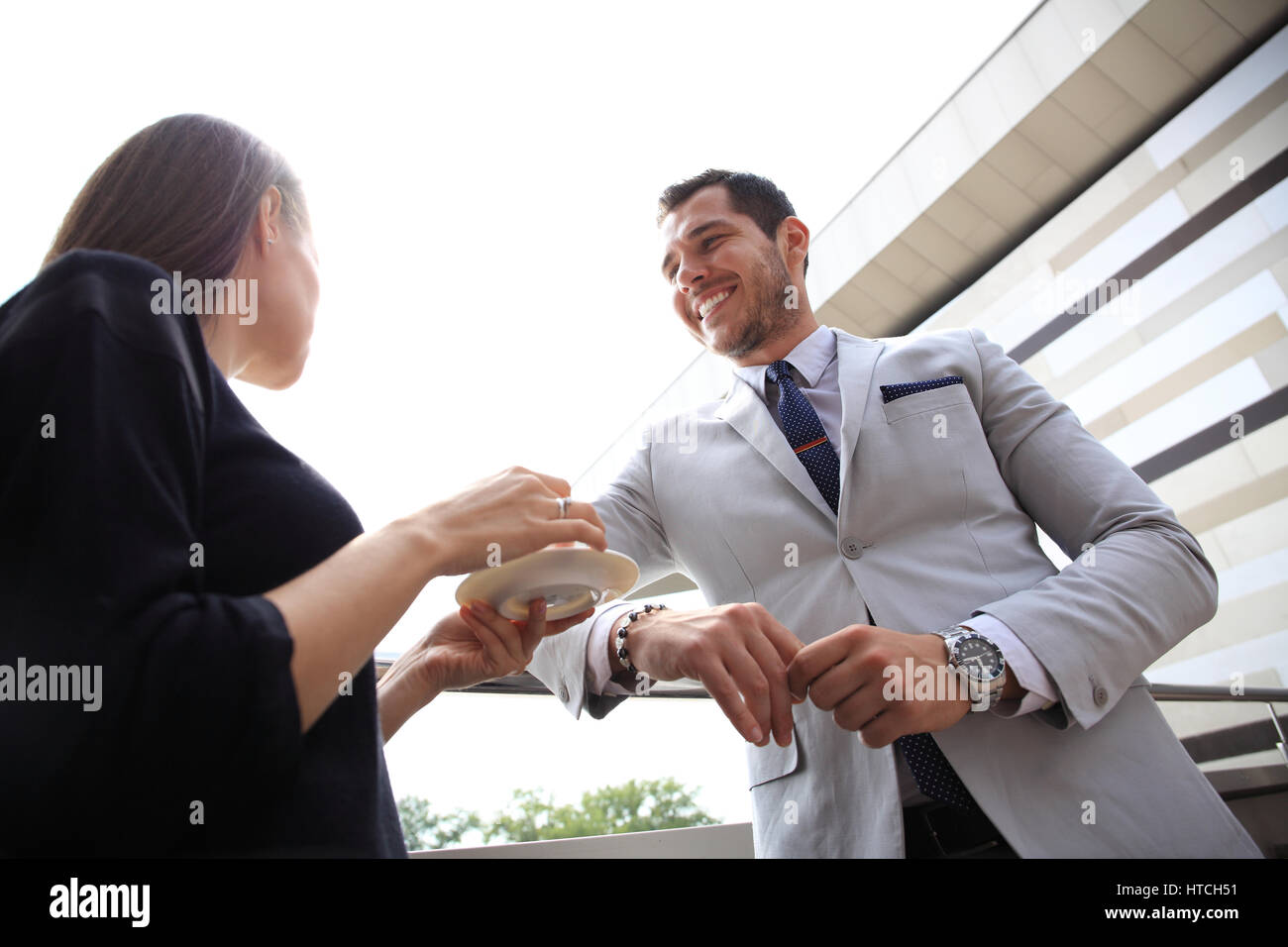 Women having tea break at office hi-res stock photography and images ...
