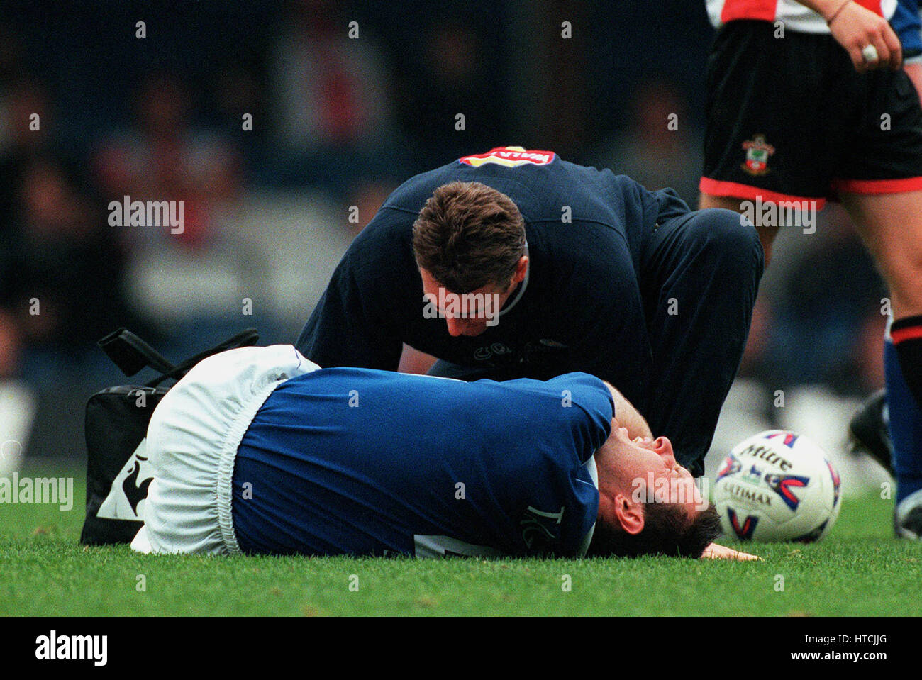 GERRY TAGGART RECEIVES HELP LEICESTER CITY V SOUTHAMPTON 16 October ...