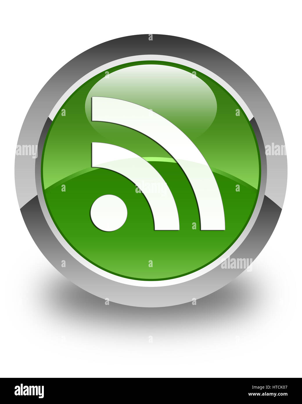 Icon rss glossy button hi-res stock photography and images - Alamy