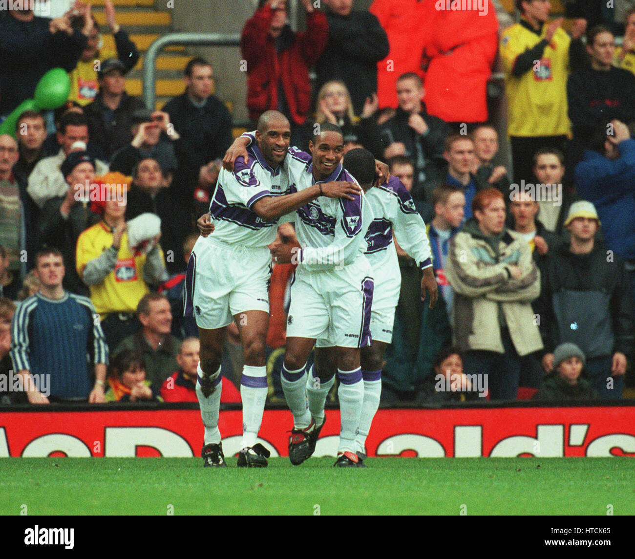 BRIAN DEANE & PAUL INCE WATFORD V MIDDLESBROUGH 24 October 1999 Stock ...