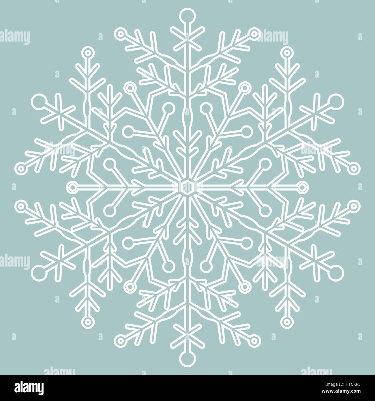 Pretty Vector Round Snowflake Stock Vector Image & Art - Alamy