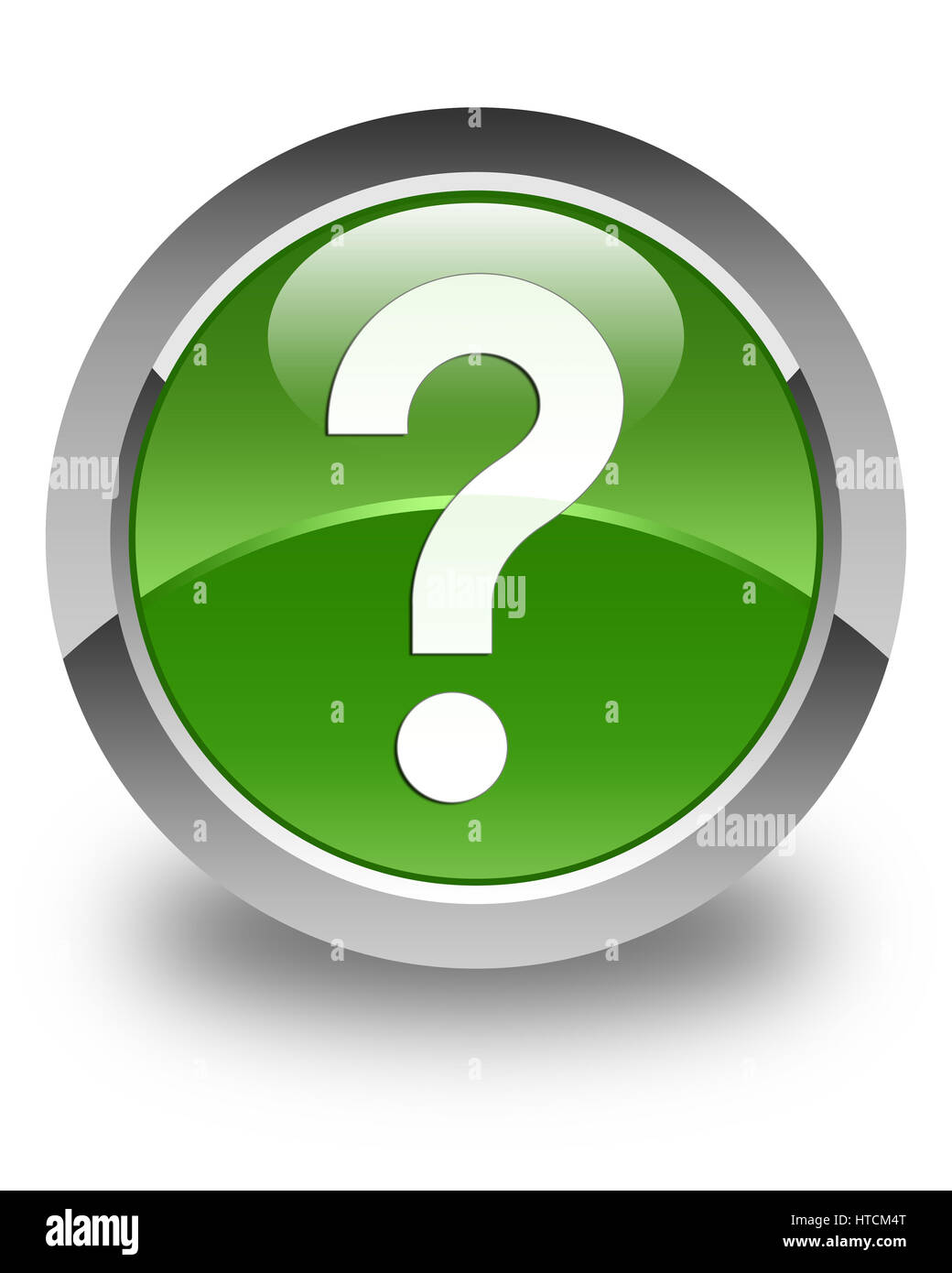 Question mark icon isolated on glossy soft green round button abstract ...