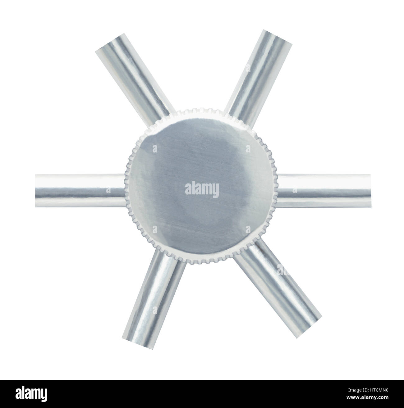 Metal Bank Vault Wheel Isolated on White Background Stock Photo - Alamy