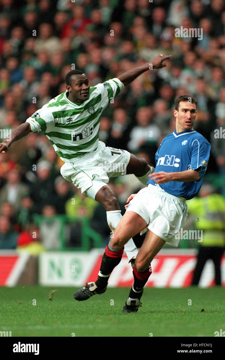OLIVIER TEBILY & TONY VIDMAR CELTIC V RANGERS 27 December 1999 Stock ...