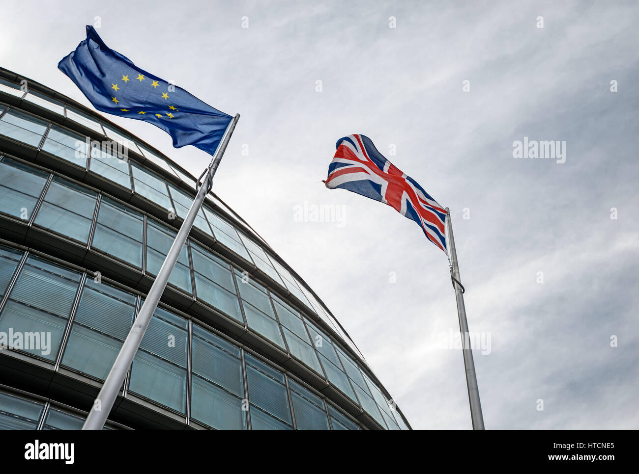 Uk and eu flags together hi-res stock photography and images - Alamy