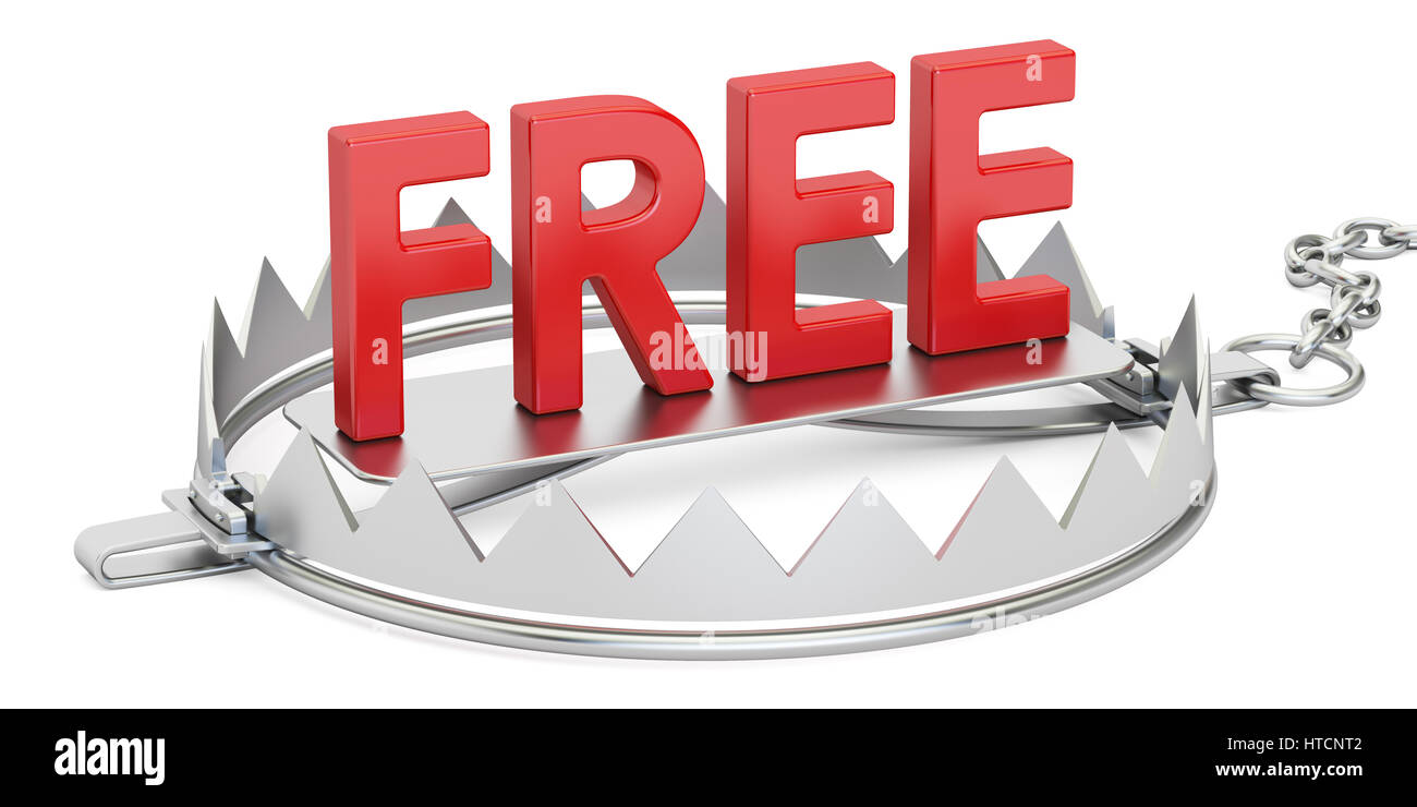 trap with free inscription, 3D rendering isolated on white background ...
