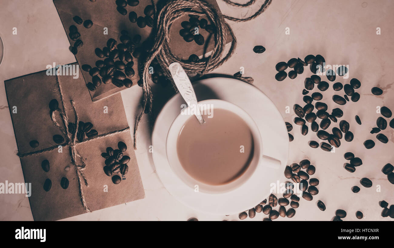 Coffee and milk Stock Photo - Alamy