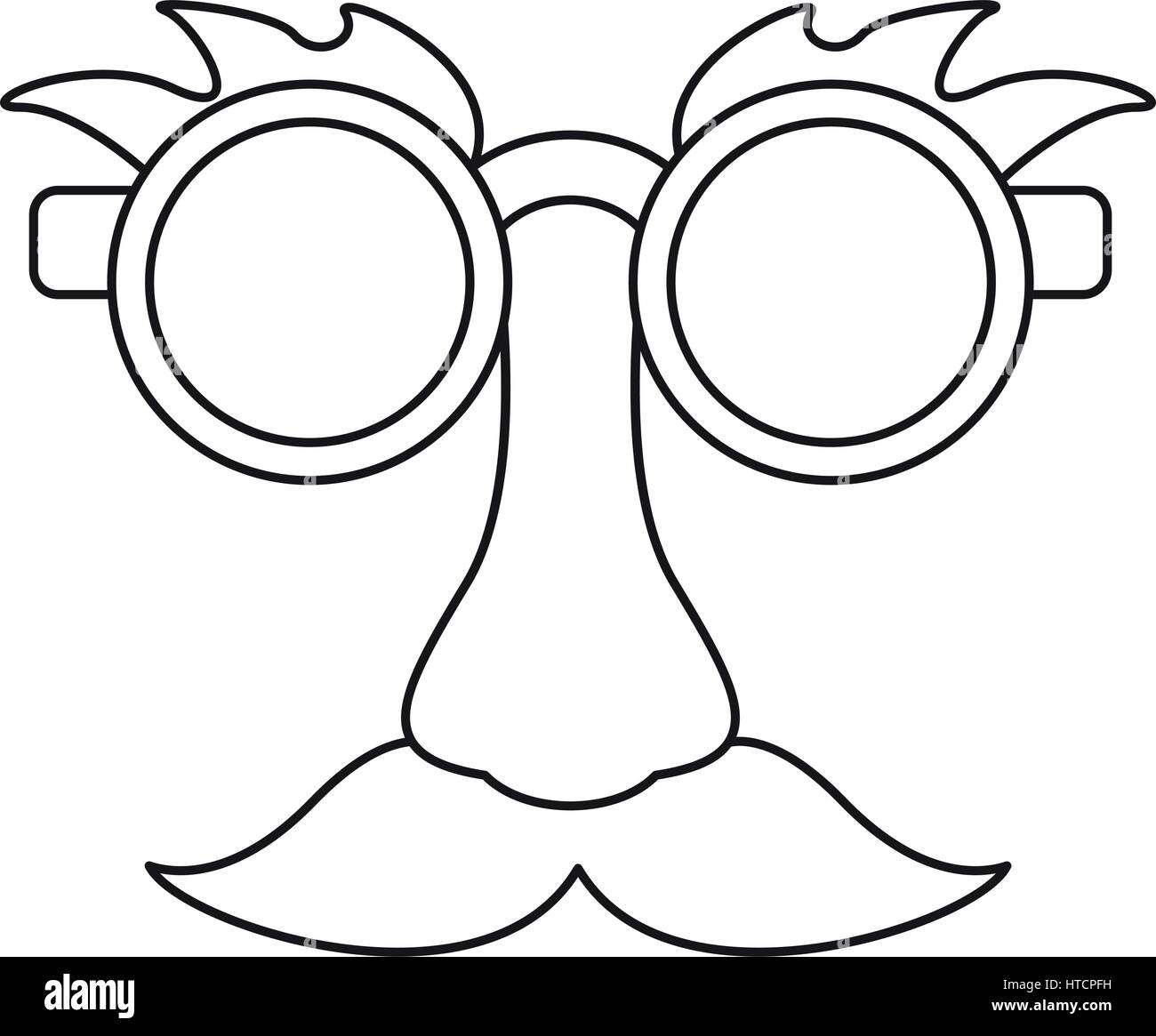 april fool mask comic thin line Stock Vector Image & Art - Alamy