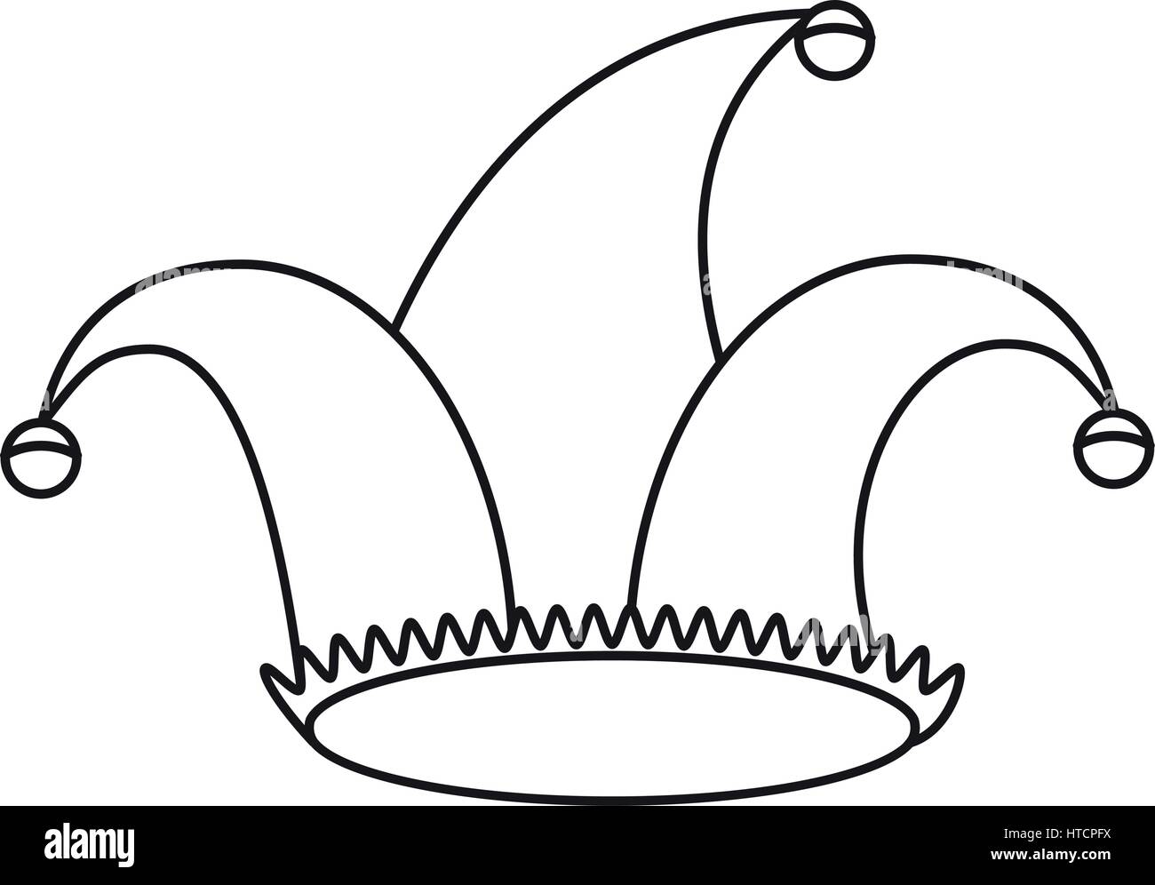 jester hat celebration ornament thin line Stock Vector Image & Art - Alamy