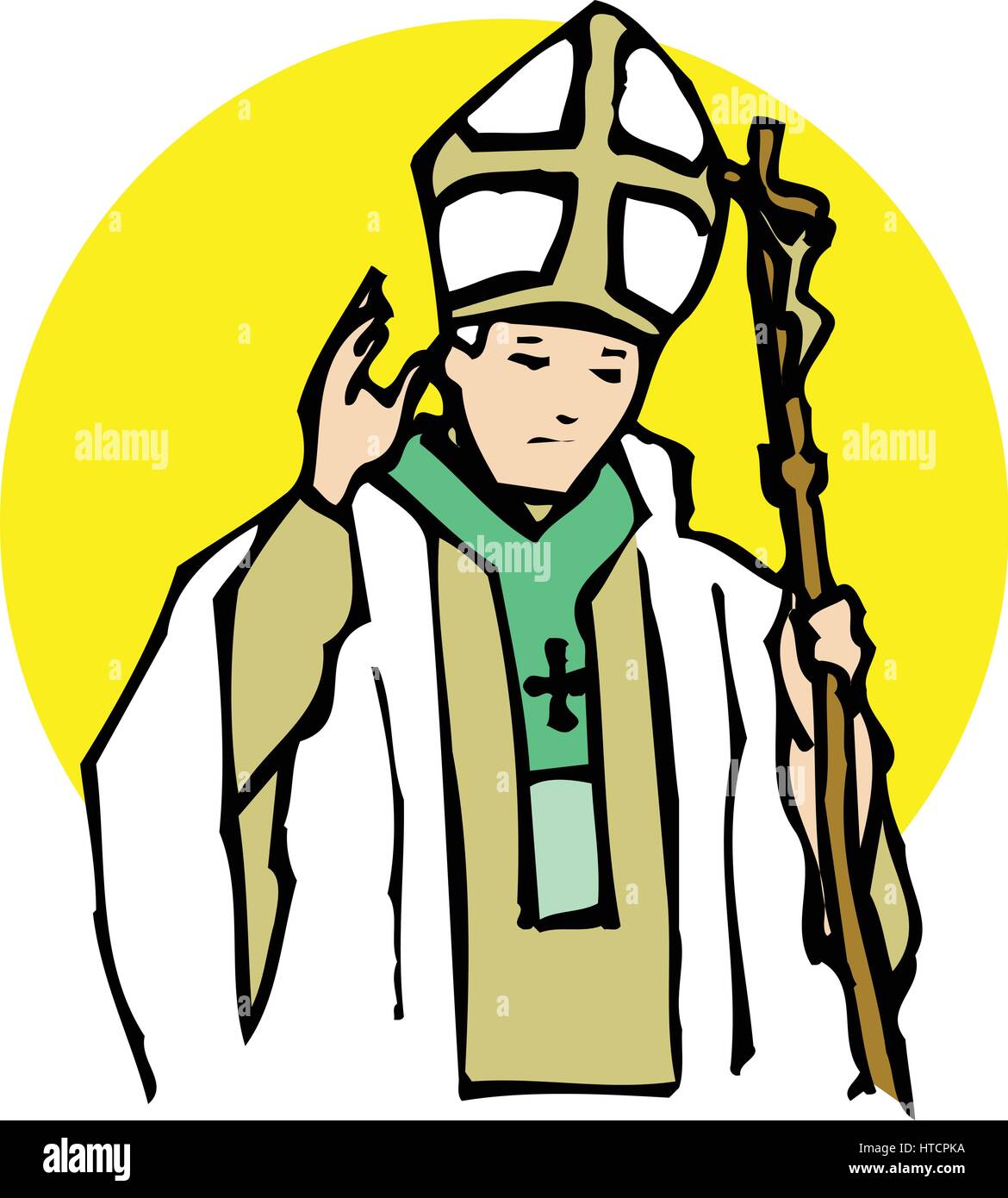 The Pope, maximum authority of the Roman Catholic Church Stock Vector ...