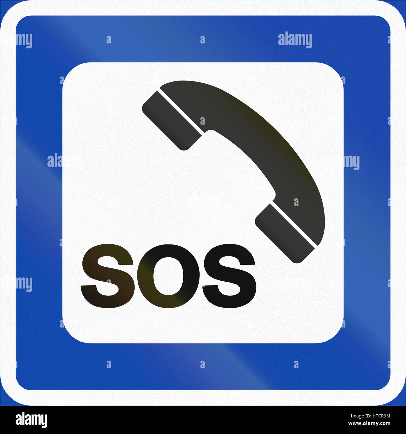 Norwegian service road sign - Emergency telephone Stock Photo - Alamy
