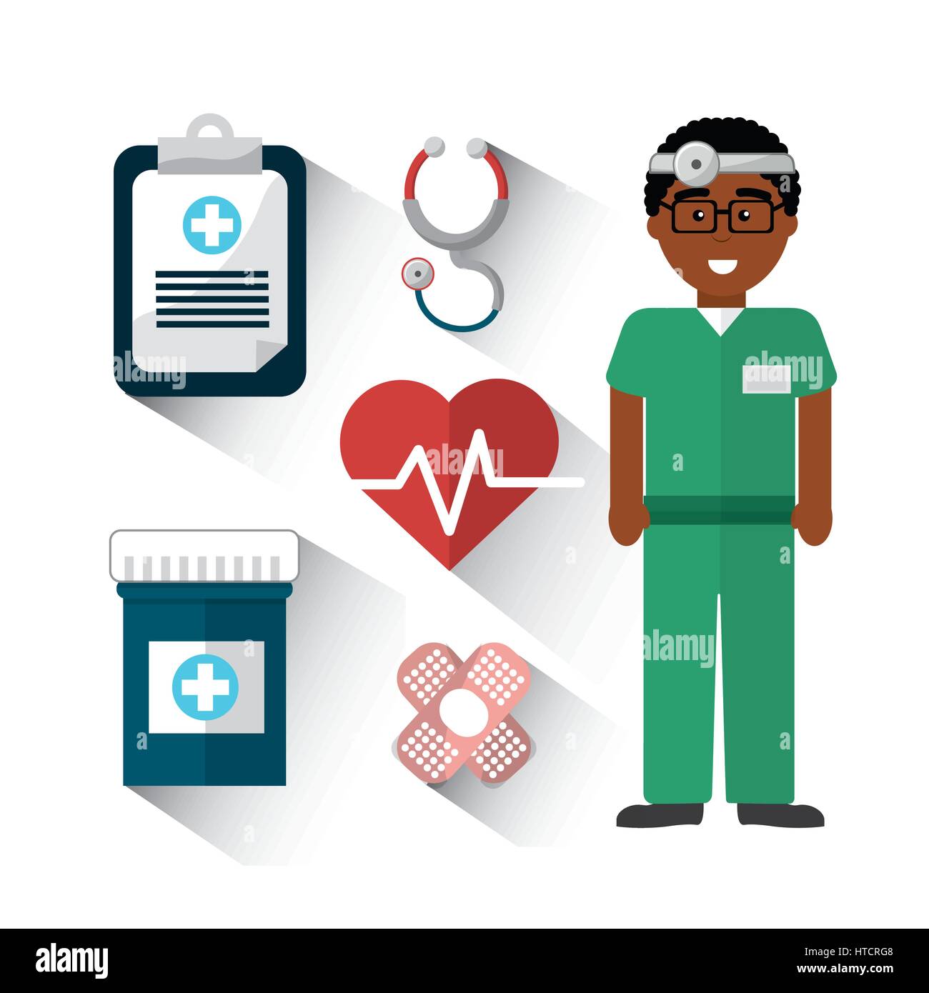 hospital doctor with his tools icon Stock Vector Image & Art - Alamy