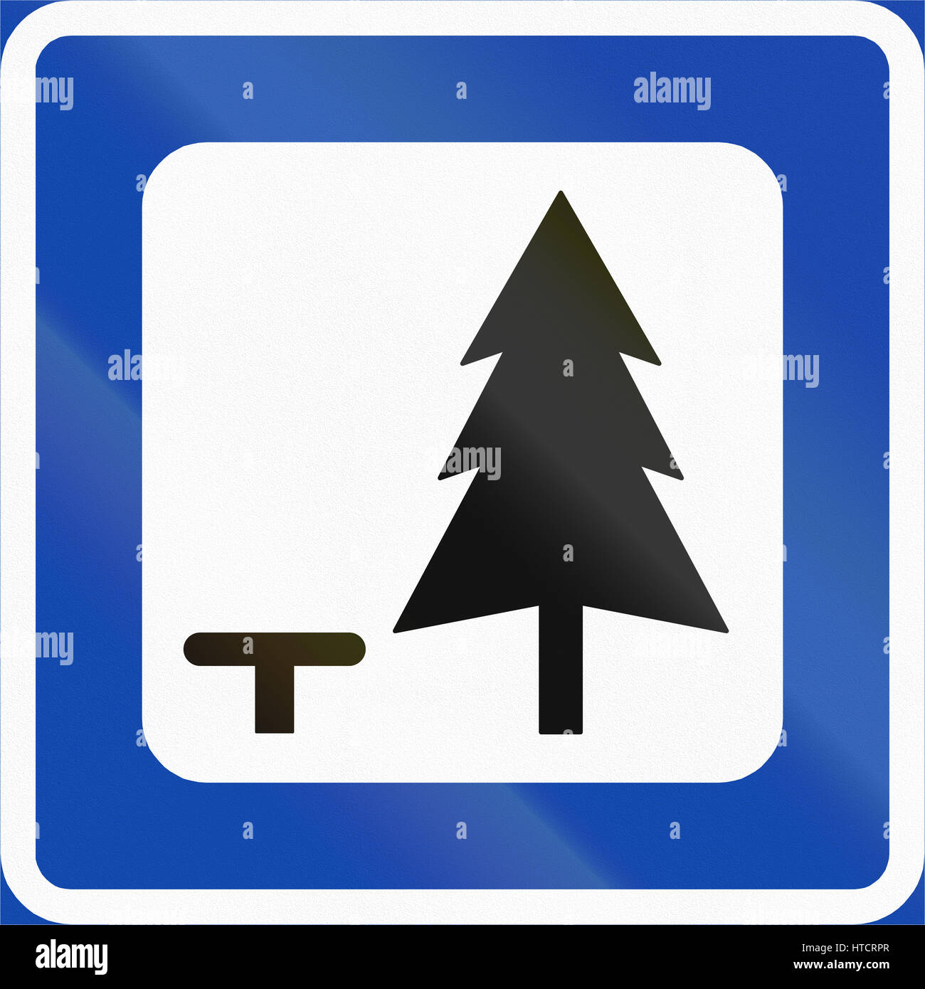 Norwegian service road sign - Rest stop Stock Photo - Alamy