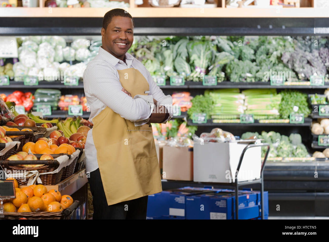 Portrait of a sales assistant Stock Photo - Alamy