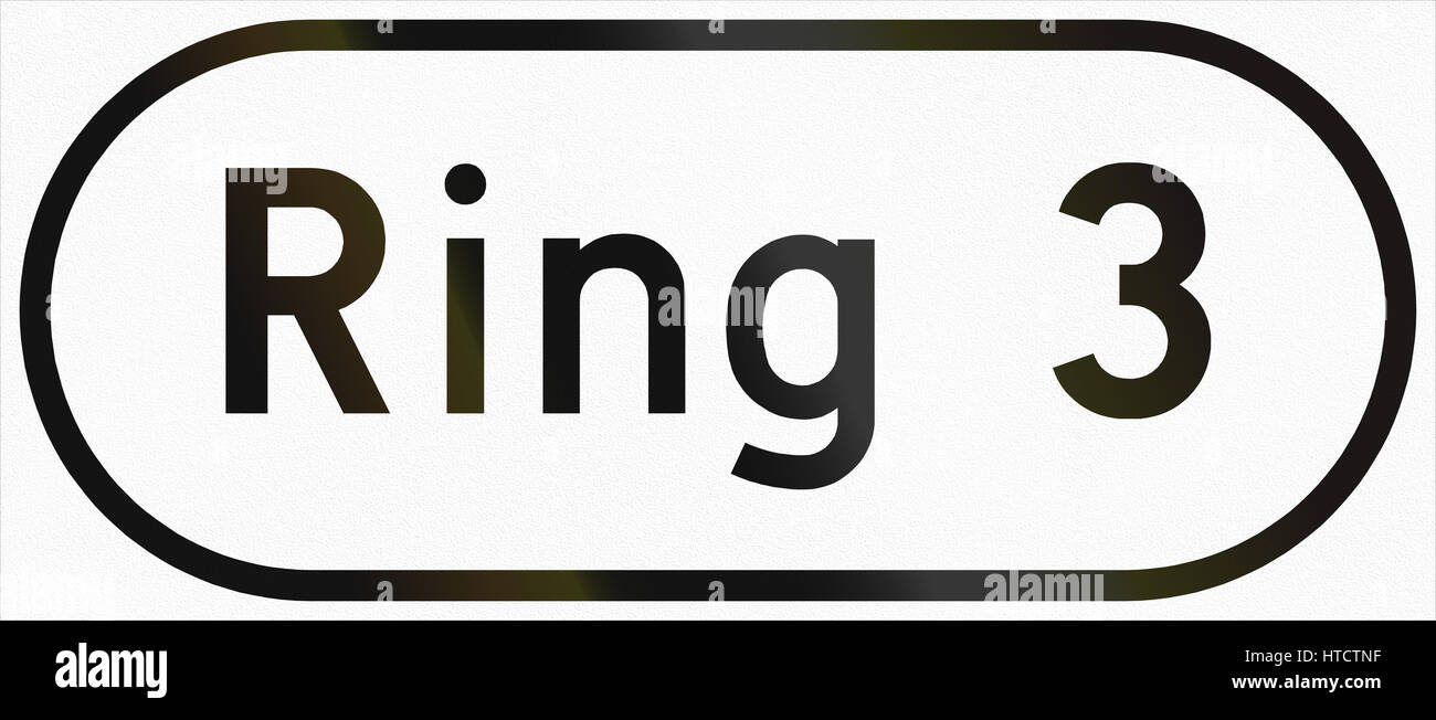 Norwegian road sign - Ring road 3 Stock Photo - Alamy