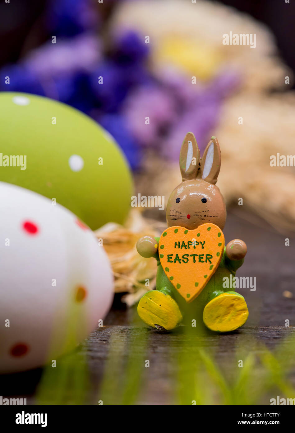 Happy Easter day, bunny and egg, Christians worldwide celebrate Stock ...