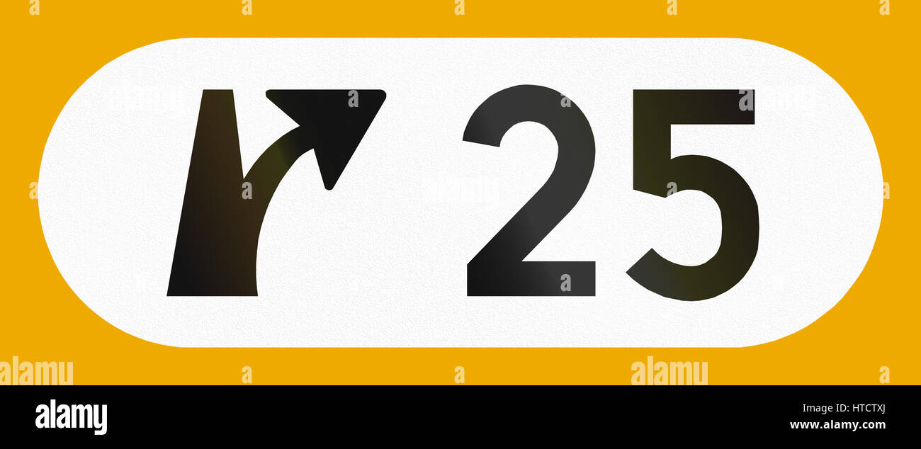 Norwegian road sign - Intersection with number 25 Stock Photo - Alamy